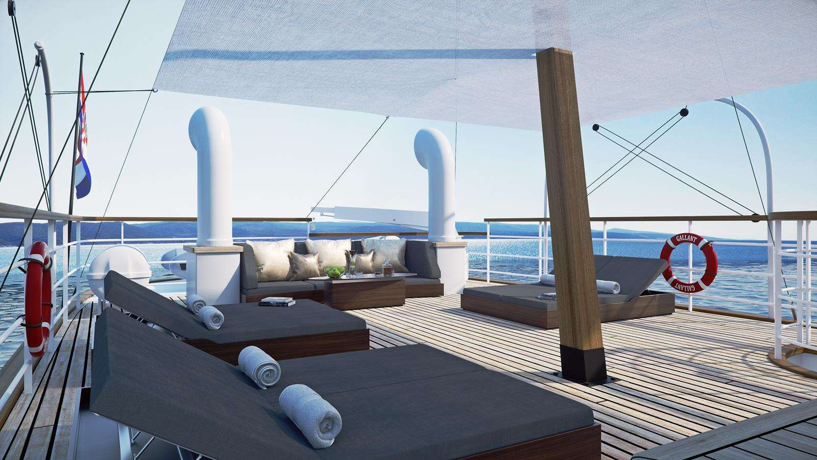 Crewed Motor Sailer GALLANT - Brodosplit 31 Metres - 5 Cabins - Split ...