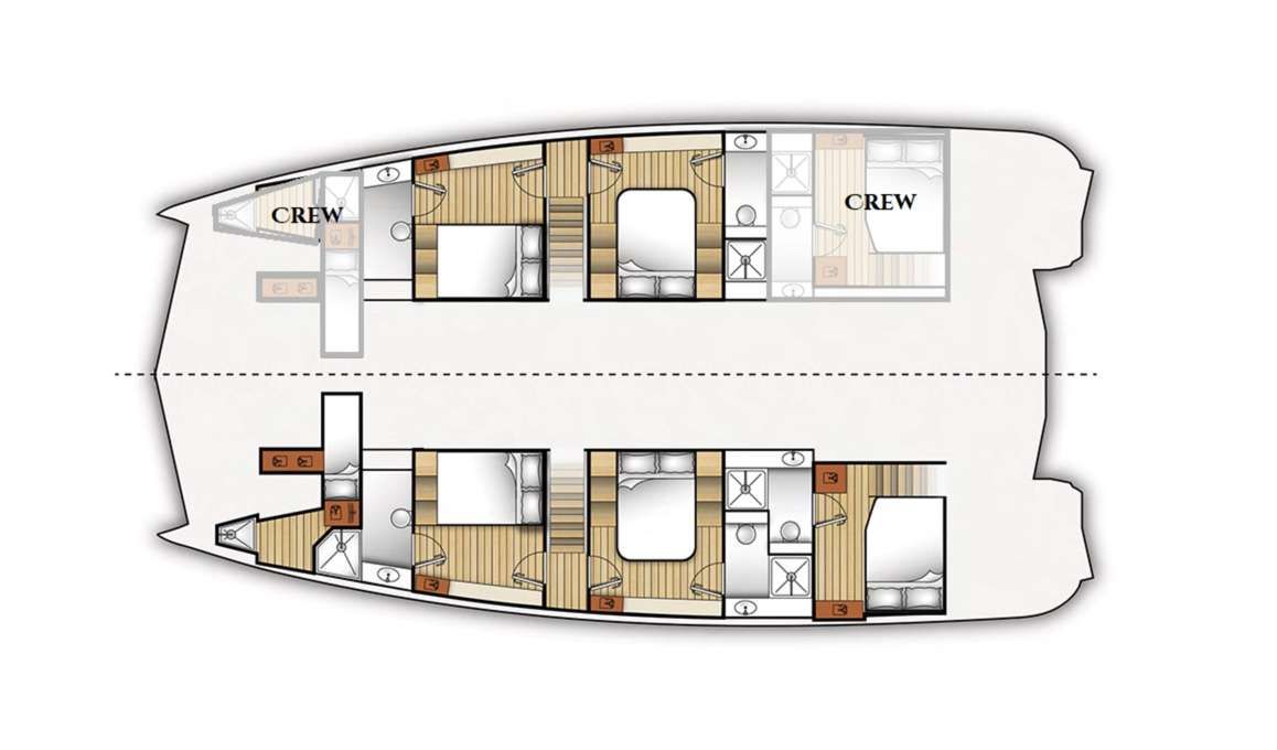 Luxury Crewed Catamaran MOON DRAGON - Moon Yacht 60 - 6 Cabins - BVI ...