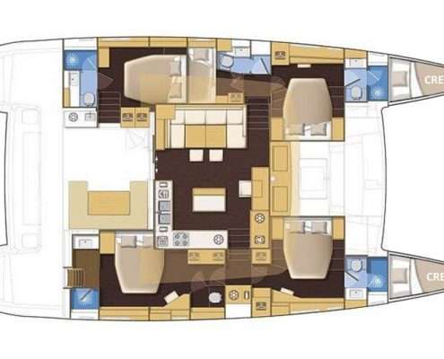 Crewed Catamaran TOPAZ - Lagoon 560 S2 - 4 Cabins - Kastela - Split ...