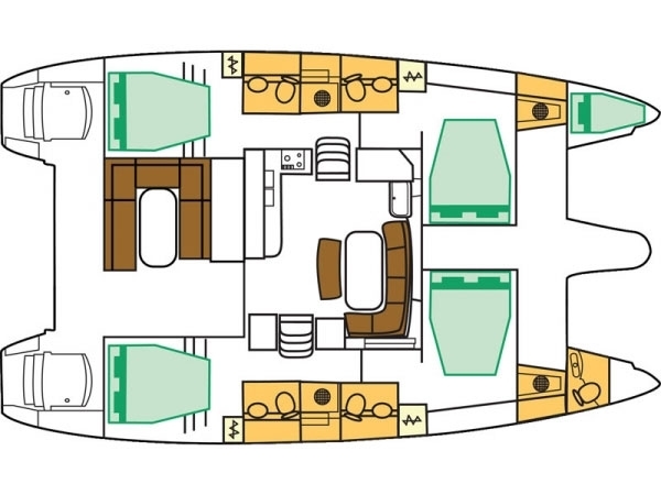Bareboat Catamaran Lagoon 421 - 4 + 1 Cabins - Tuscany - Italy Photos ...