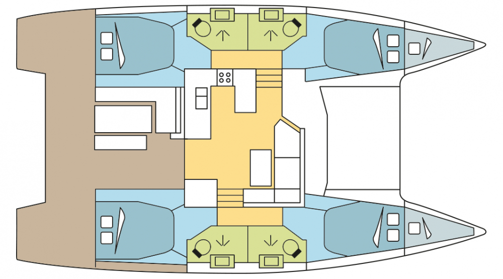 Bareboat Catamaran Astrea 42 - 4+2 Cabins (4 double 2 single) - Key ...